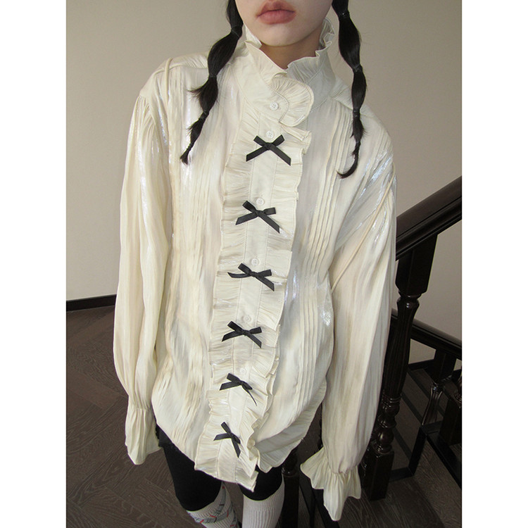 3MONTH design feeling niche spring high-end feeling loose top Long ...