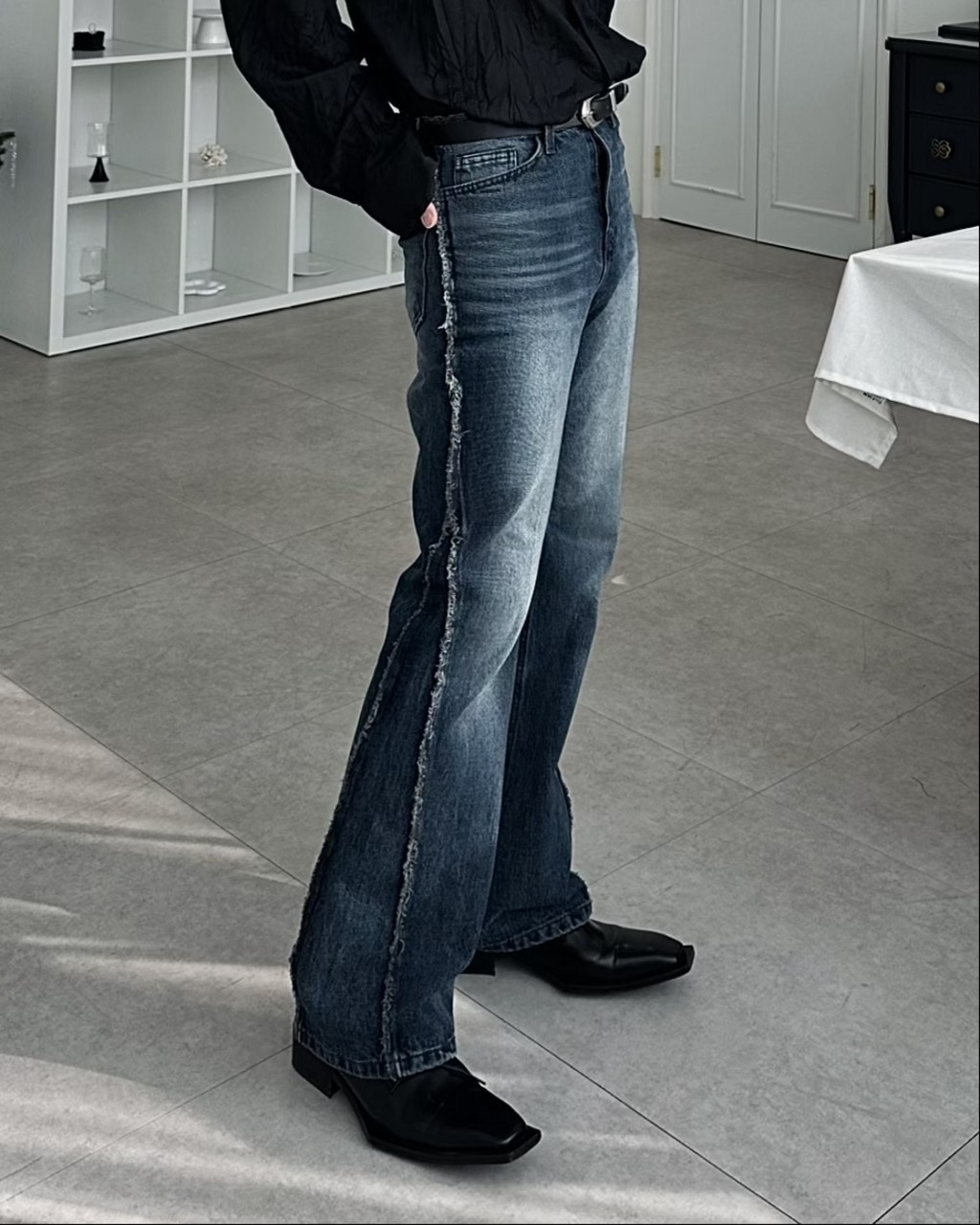 아웃사이드 데끼 플레어 데님 팬츠 2COL : 이치반