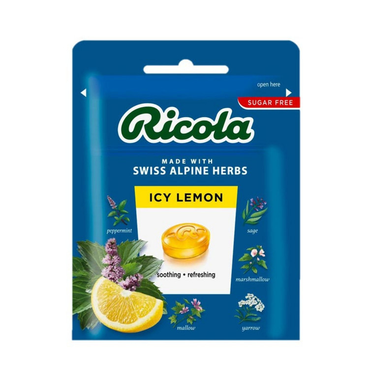 Ricola/리콜라 허브 무설탕 캔디 (ICY LEMON) 17.5g : 니코니코 타이 마켓 / 태국 구매 대행