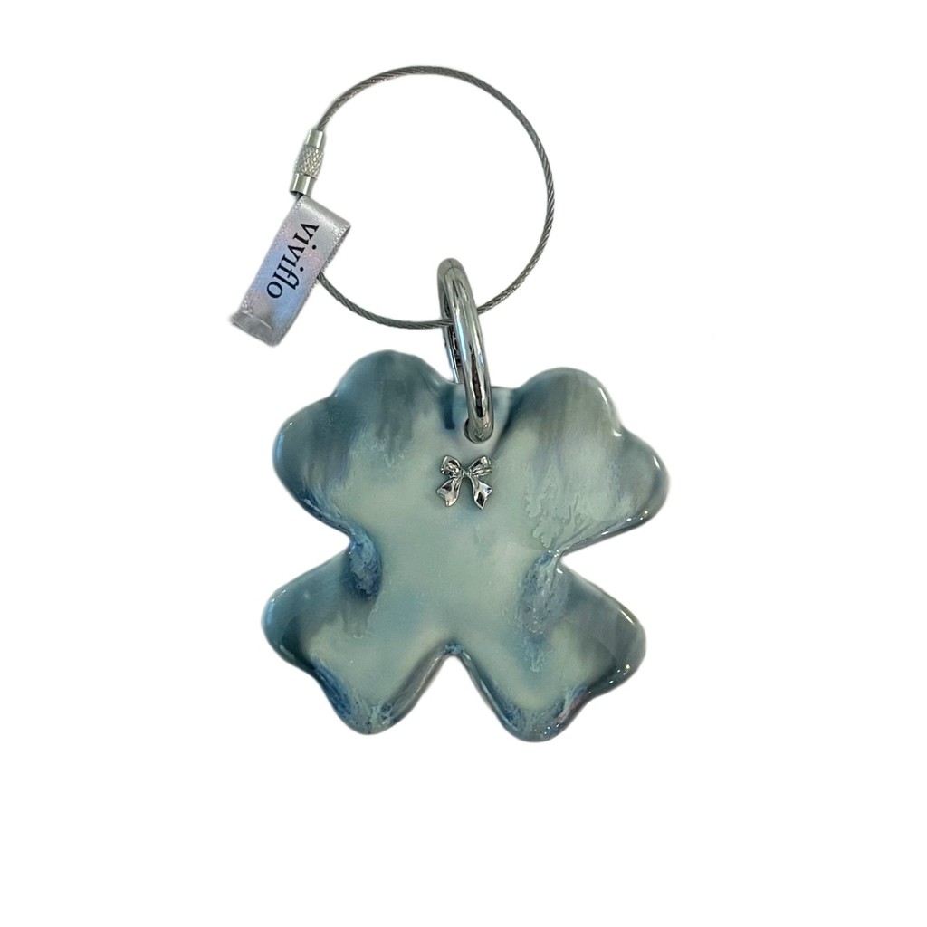 [viviflo] melting blue series ceramic keyring_클로버/ 멜팅블루 시리즈 세라믹키링_클로버 ...
