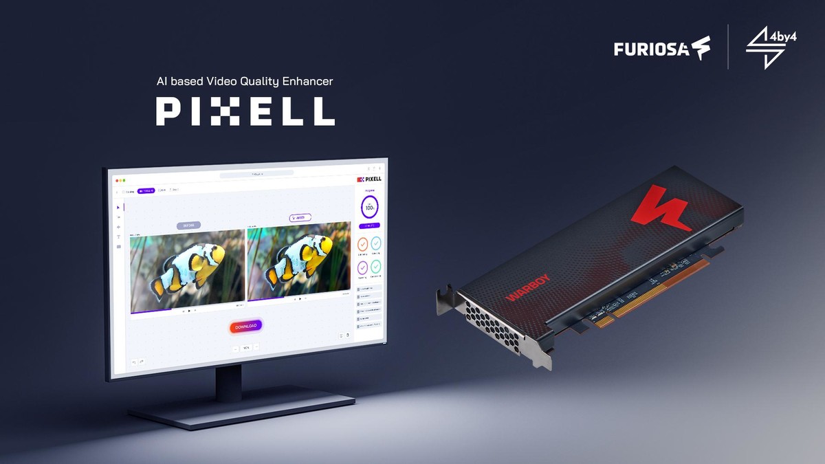 포바이포, 퓨리오사AI와 화질 고도화 AI솔루션으로 글로벌 시장 공략 : 4BY4