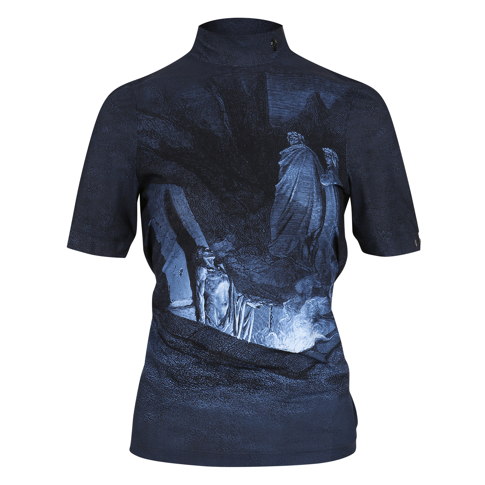 WOMEN DANTE'S INFERNO HIGH NECK T-SHIRT : amazingcreamerica