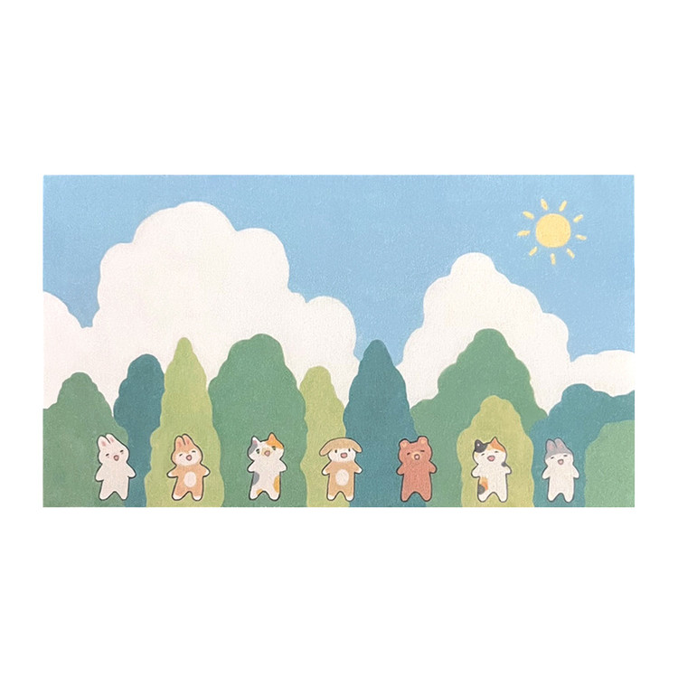 [딸기의 마음] 숲길 산책 메모지 : paperuler