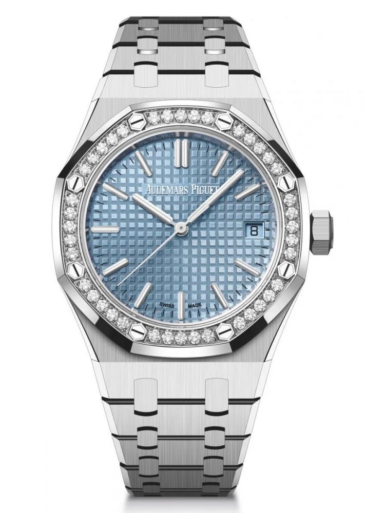 오데마피게 로얄오크 15551ST 50주년 아이스블루 다이아베젤 : 신사워치