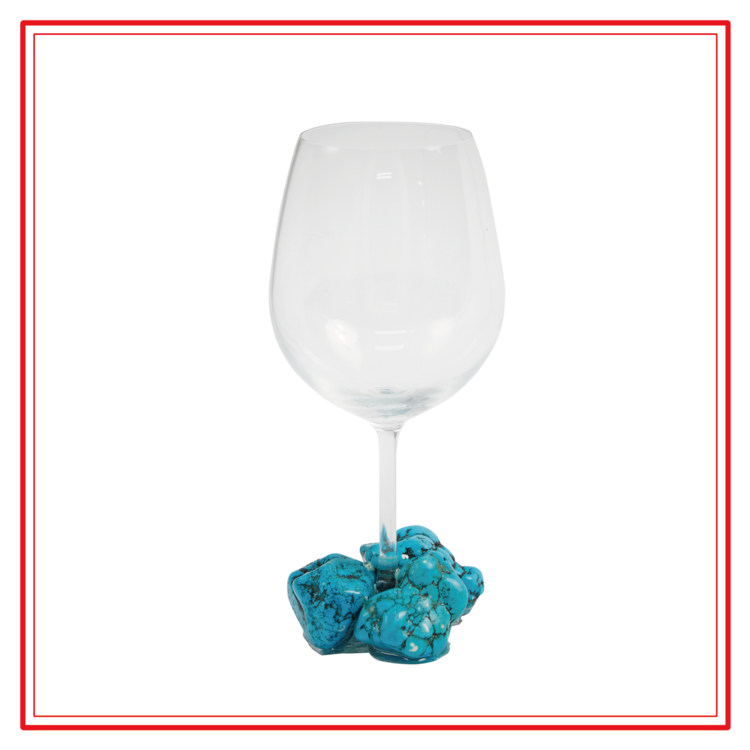 Turquoise Wine Glass : Yellow Hippies