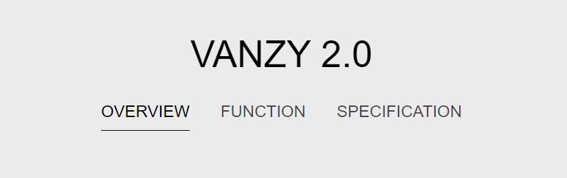 The VANZY 2.0 page has been updated on the site. : COXSPACE
