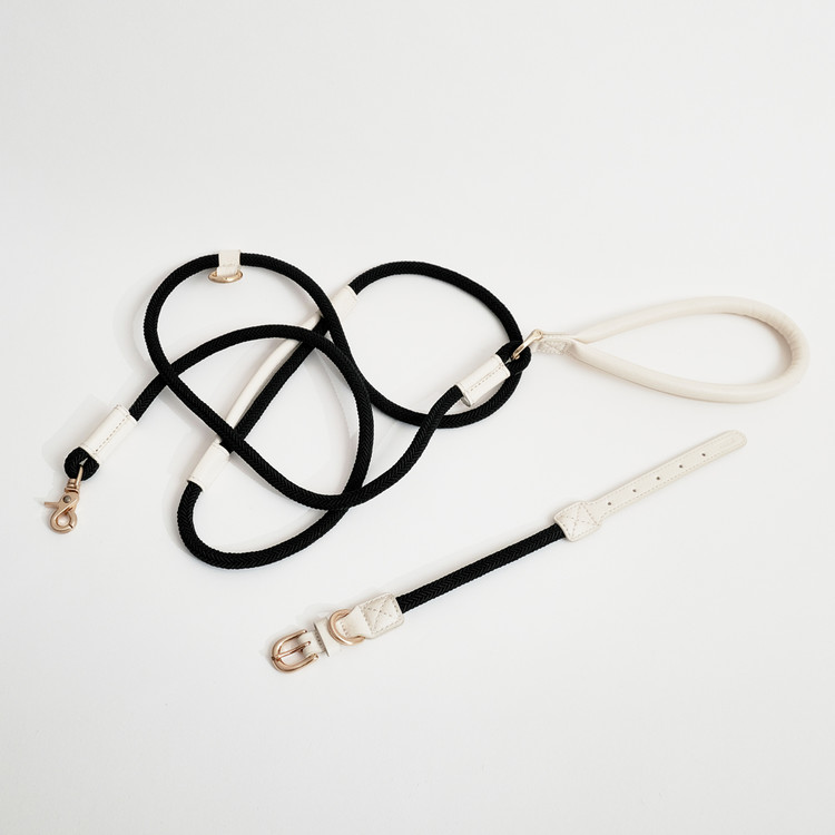 S-rope colla&leash combo (BL/CR) : 스미어