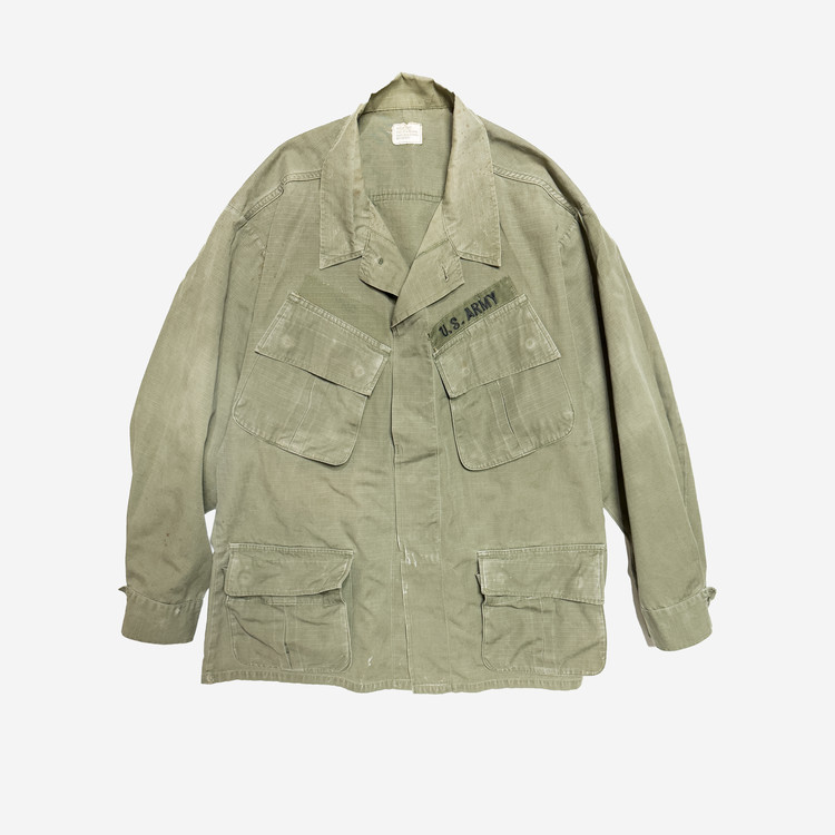 Vintage Hard Faded "U.S.ARMY" Poplin Jungle Patigue Jacket : 네오서울
