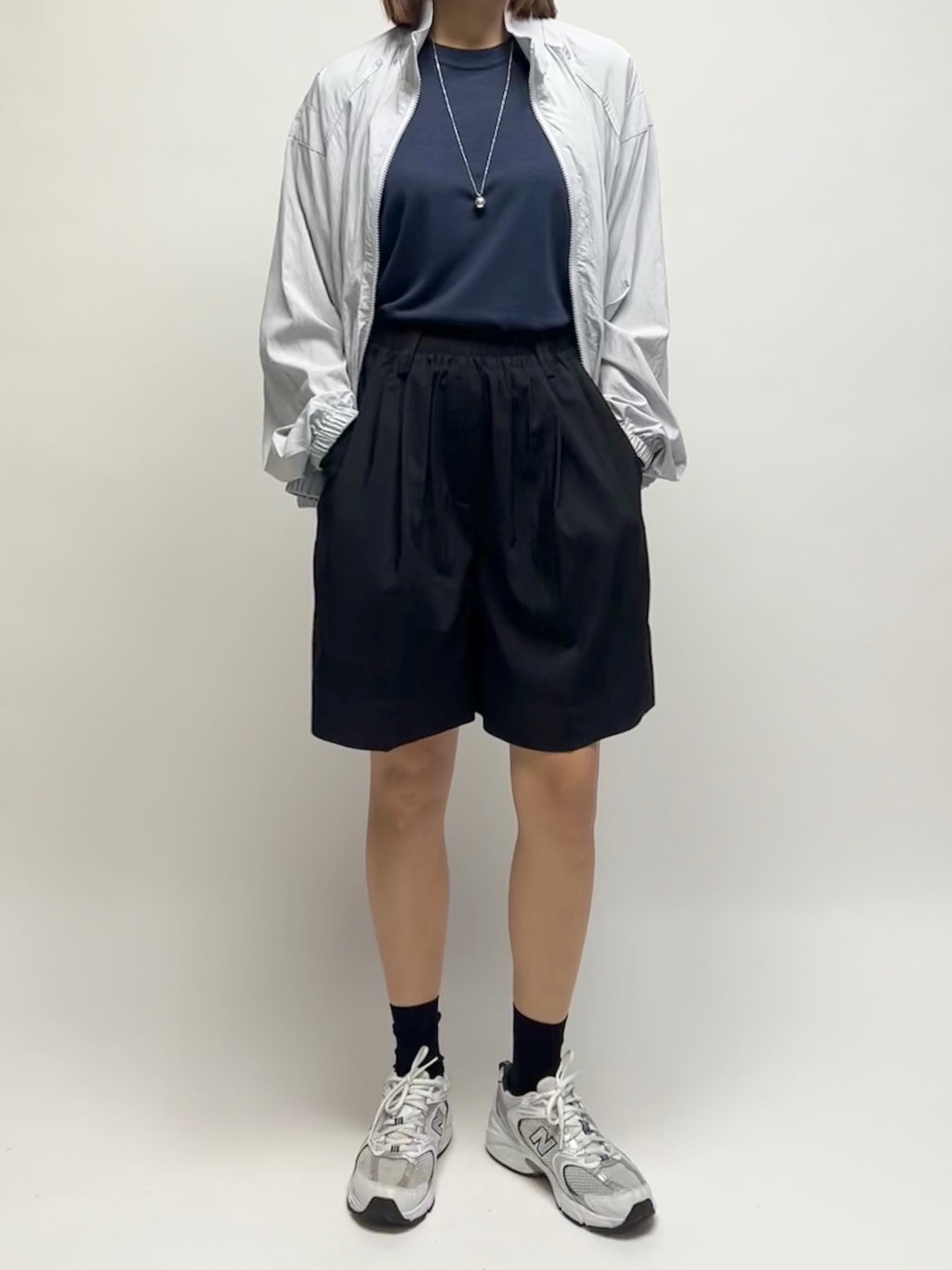 워시드 블루종 점퍼 washed blouson jumper (light grey) : THE MARRANG