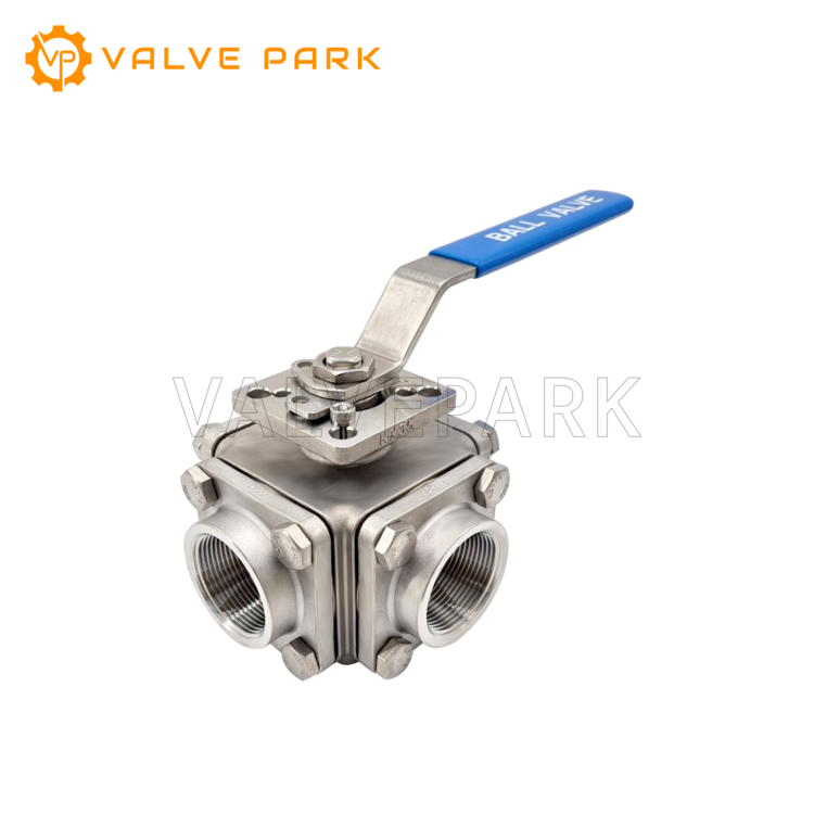 4WAY 볼밸브 BSPT (SUS316, 수동) : 밸브파크