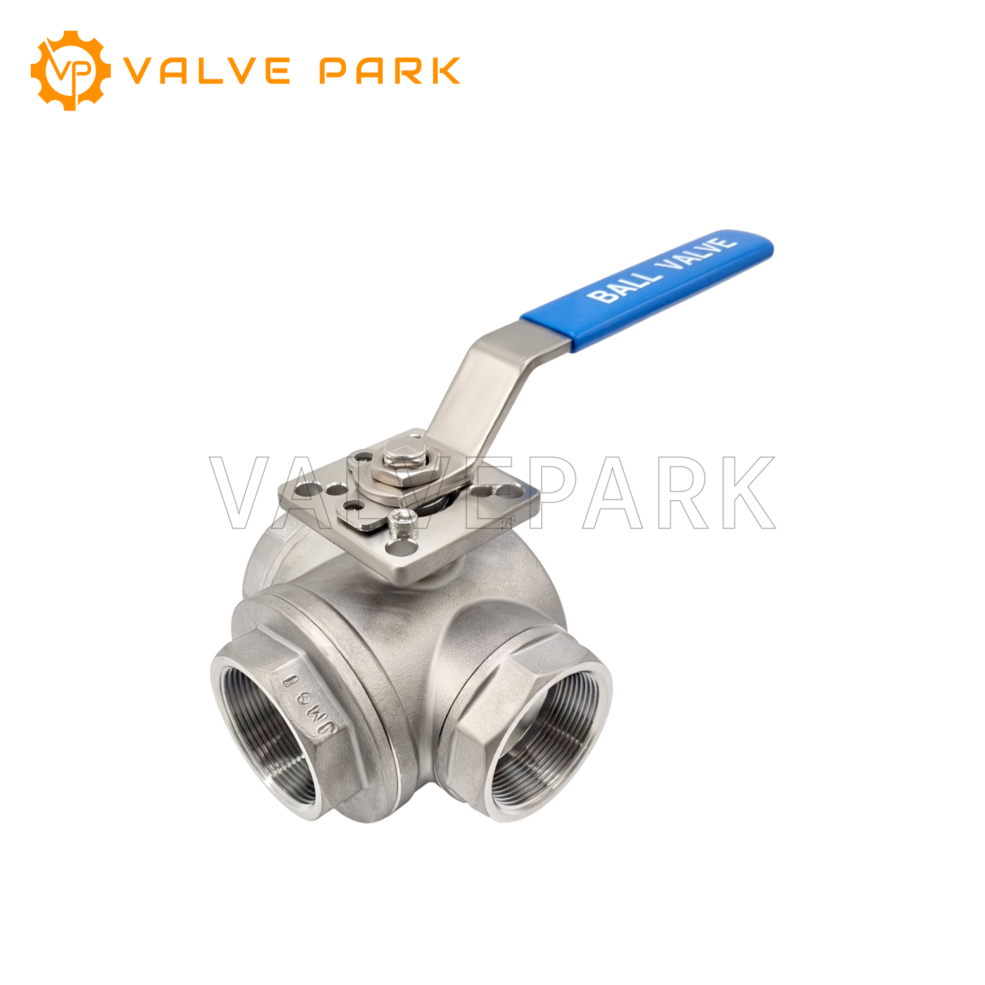 3WAY 볼밸브 BSPT (SUS316, 수동) : 밸브파크