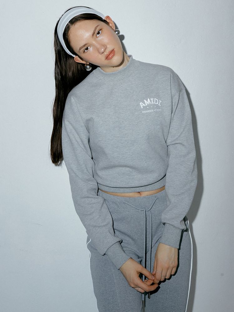 BACK POINT SWEATSHIRT_GRAY/BLUE/RED : AMIDI