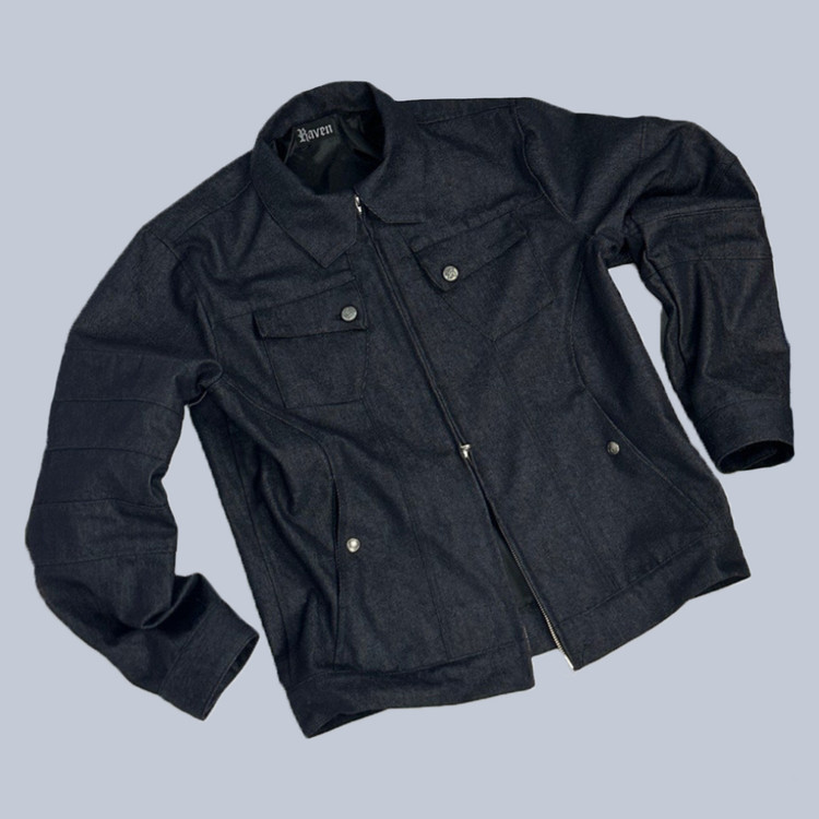 UNMU two-way jacket indigo : RAVEN