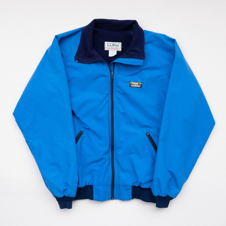 (BFD437) 90's L.L. Bean Three Season Jacket Blue Mens L TALL size ...
