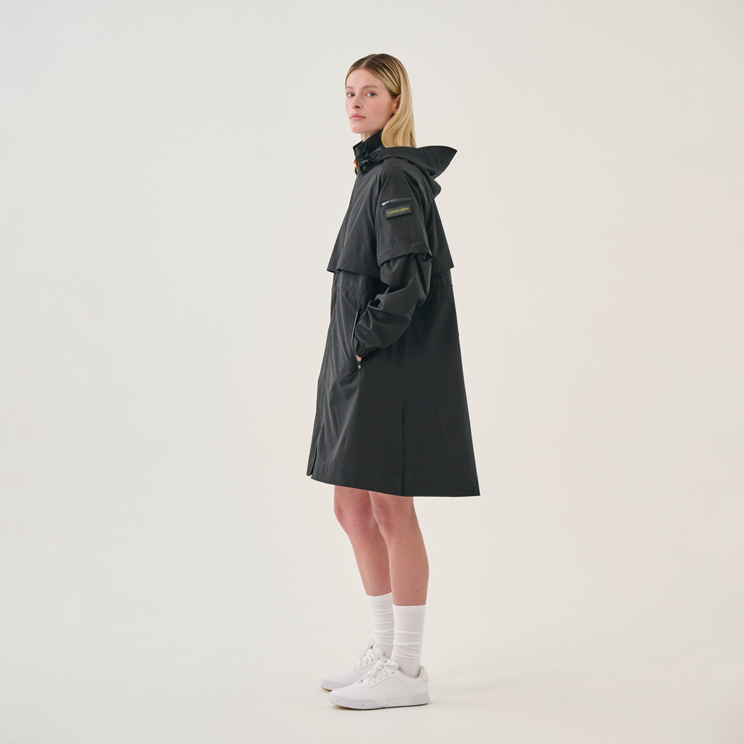 NEO SWING Womens Raincoat - BLACK