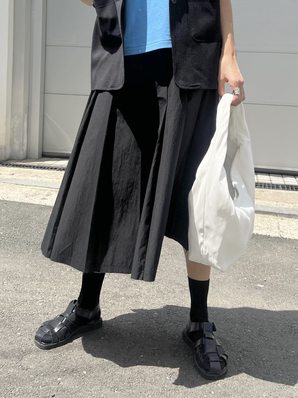 C/N 플리츠 스커트 c/n pleats skirt (black) : THE MARRANG