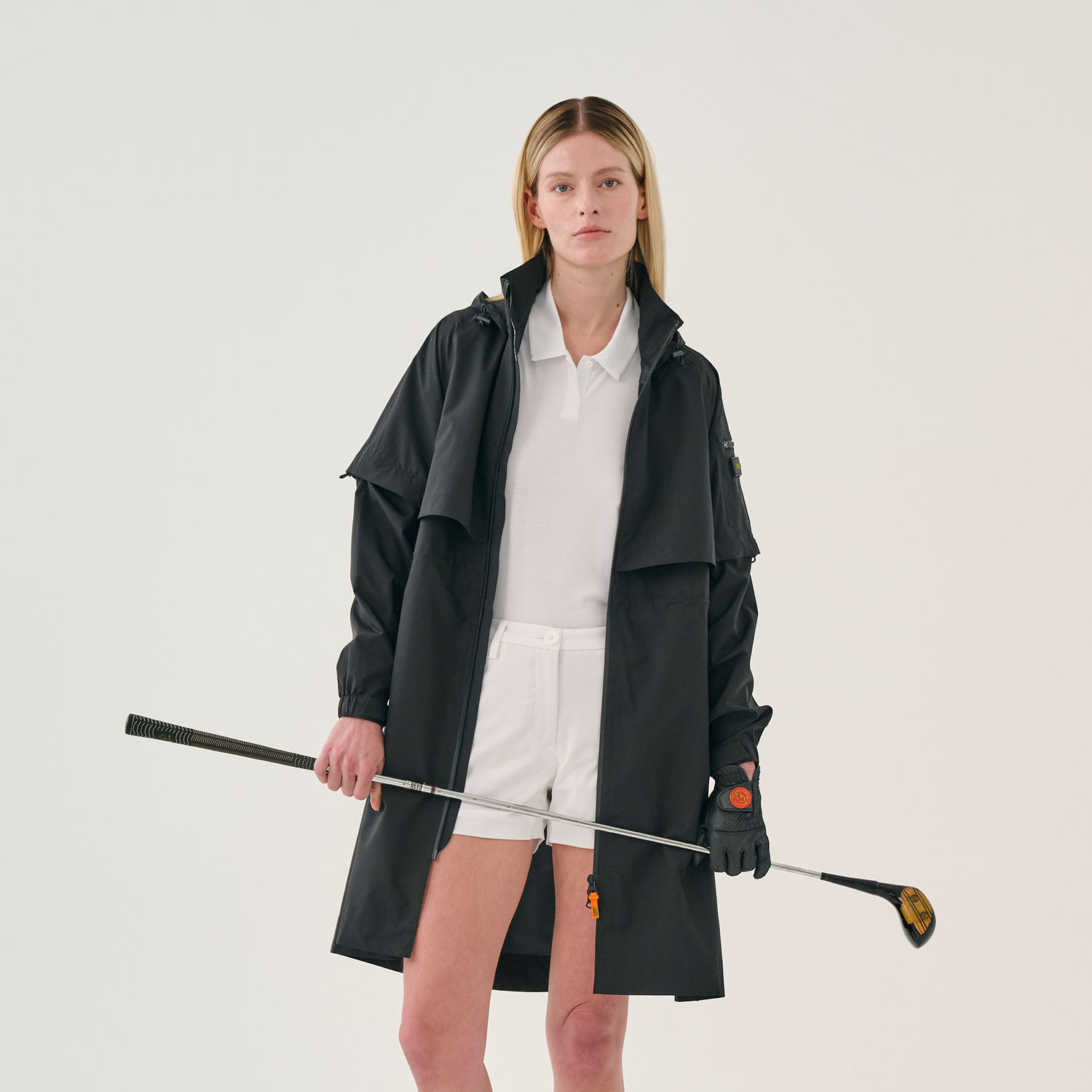 NEO SWING Womens Raincoat - BLACK