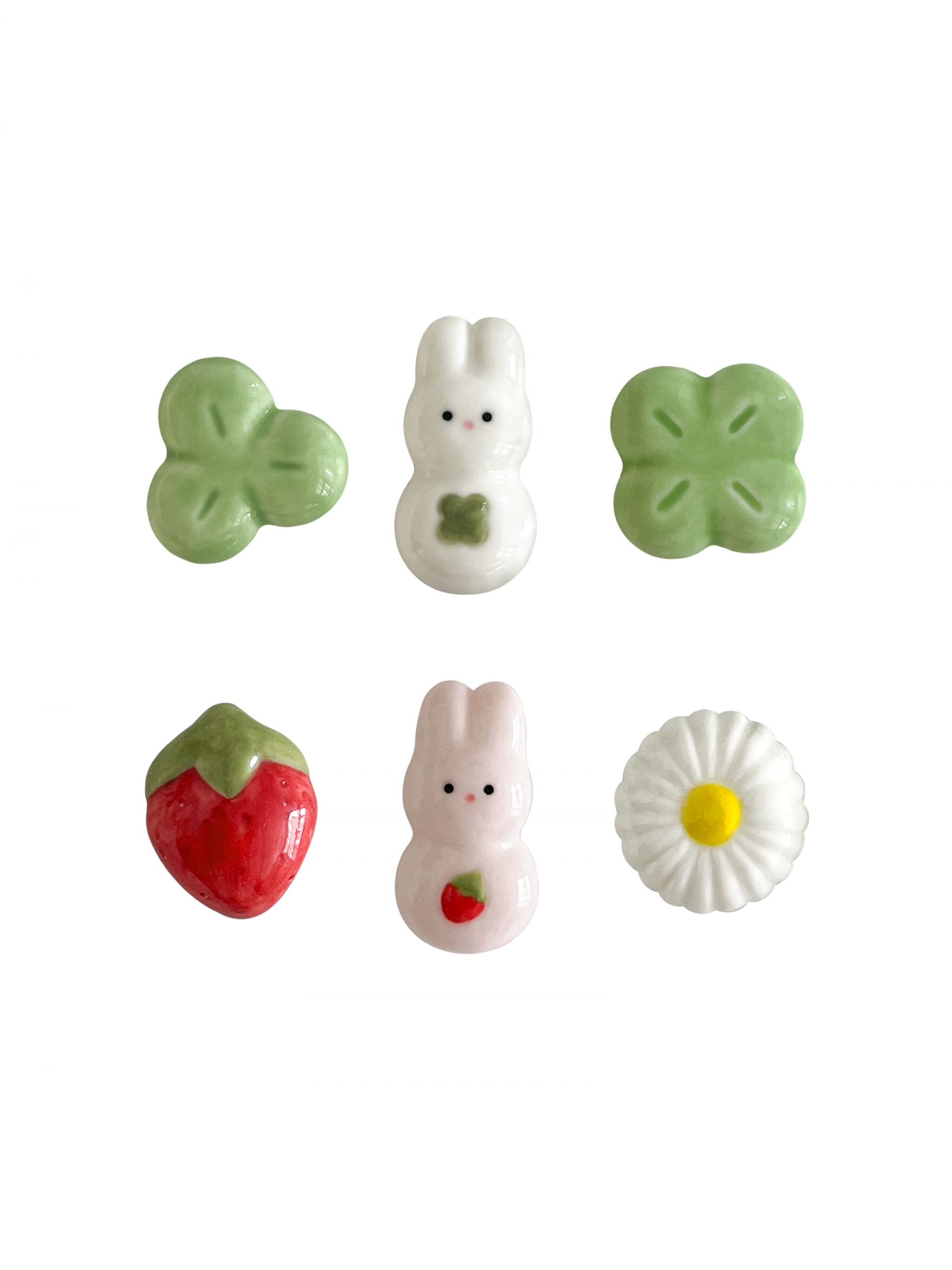 [조랭이] 토끼 세트 브로치 : flo.d.studio