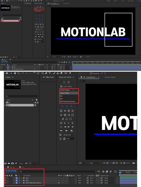 Shape Layer 작업에서 시간을 아껴주는 Shape Out Toolkit Script : TUTORIAL