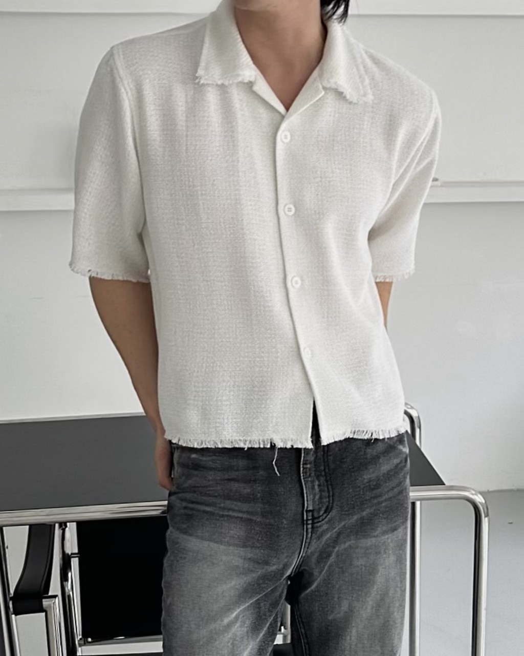 가든 린넨 트위드 셔츠 2COL : 이치반