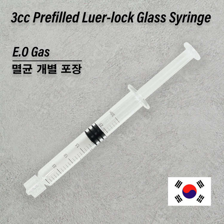 Luer-Lock 3cc Pre-filled Syringe individual sterile packaging : Samwoong Tech. Inc.