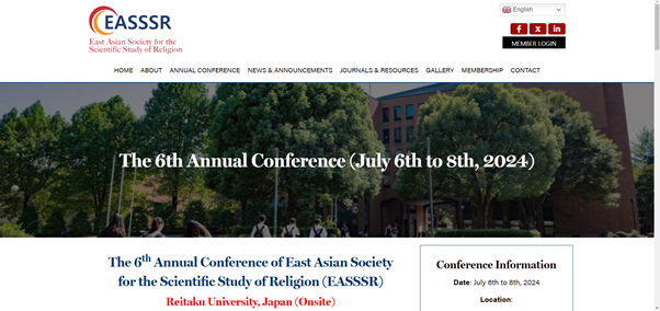 The 6th Annual Conference of East Asian Society for the Scientific ...