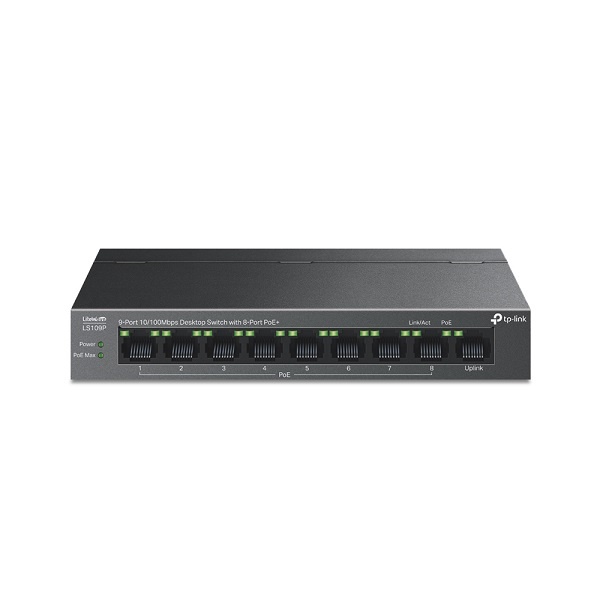 [TP-LINK] 티피링크 LS109P [스위칭허브/8포트/100Mbps/PoE+] : 넥섬네트웍스