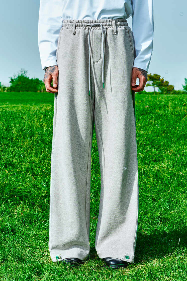 Compact side tuck wide pants [melange] : 더 아이덴티티 프로젝트 LAB