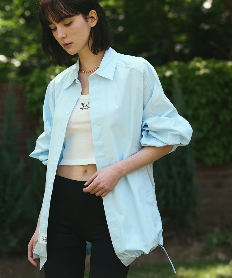 더그린랩_OVER FIT STRING SHIRTS JACKET_BLUE : The GREEN Lab | 더그린랩