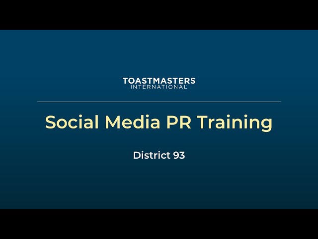 Social Media PR Training_October 29, 2023 : Workshop