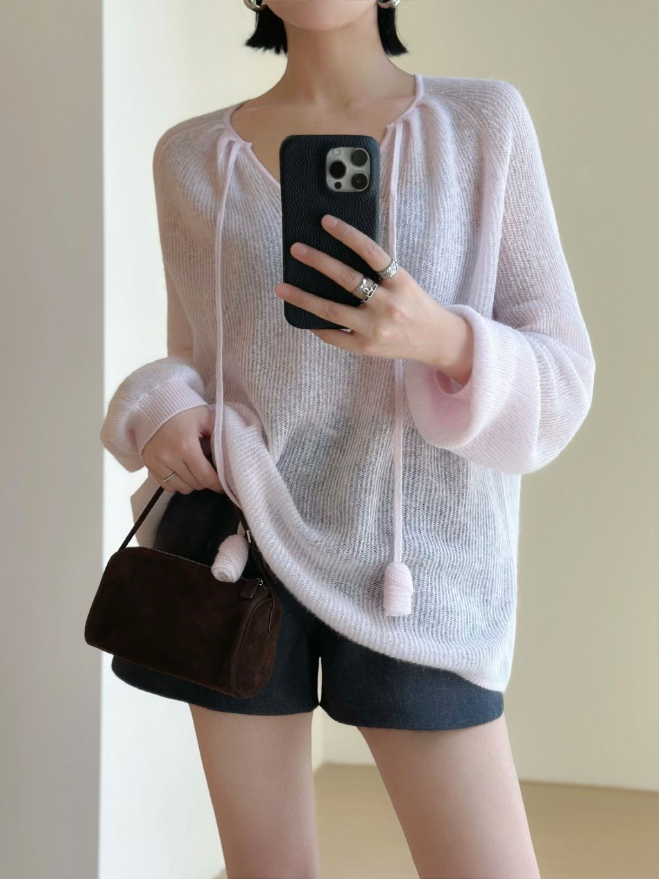 WANGER V-Neck Punching Pullover : 소냐도르(soñador)
