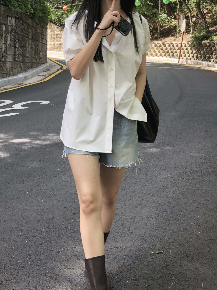 2-way button blouse : 씨유쑨