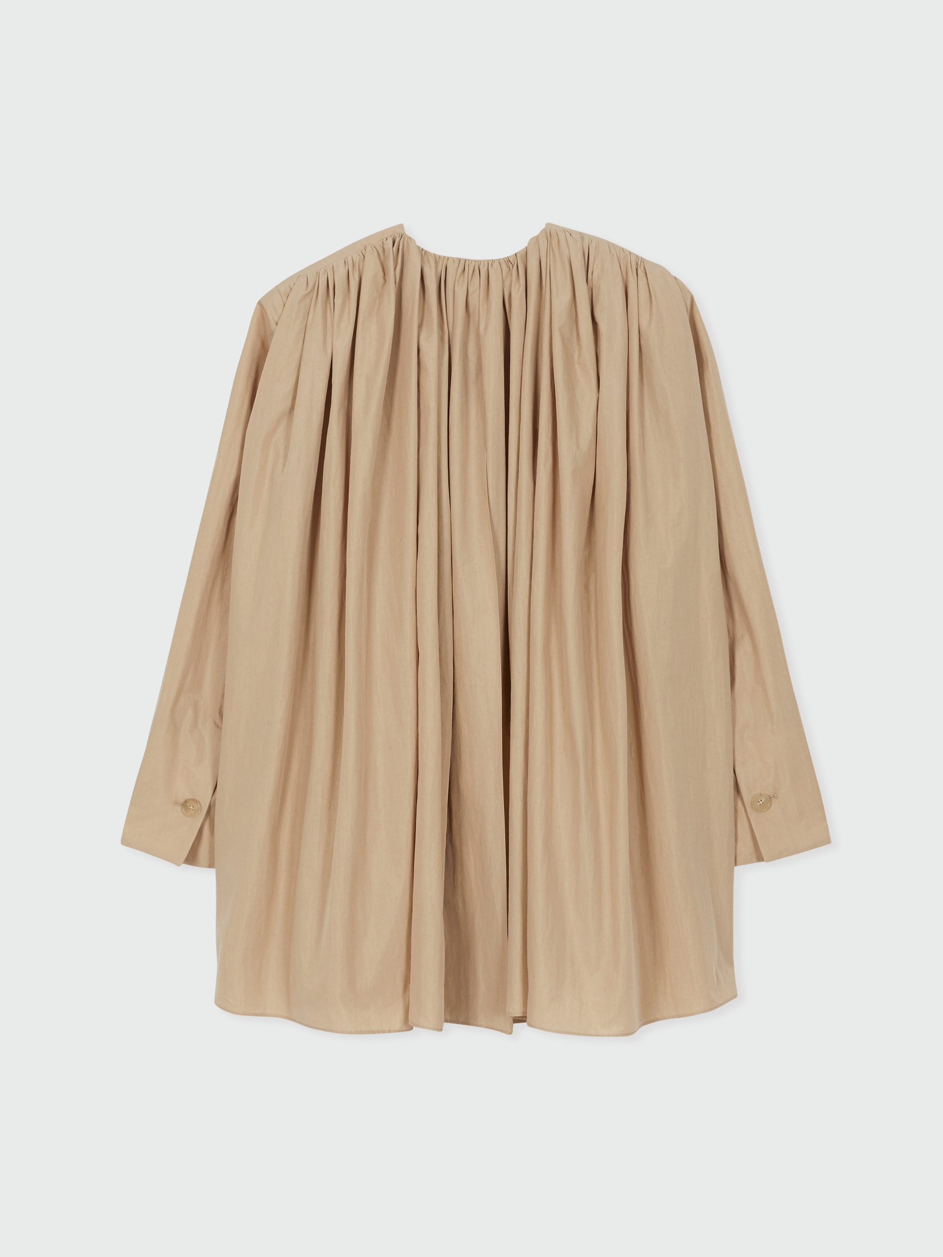 YILLY Transformable Shirred Back Jacket - Beige : EENK