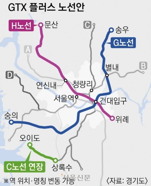 위례 신도시 연결, GTX-H 노선 본격 추진 : 하남포털 아리하남 하남타임즈