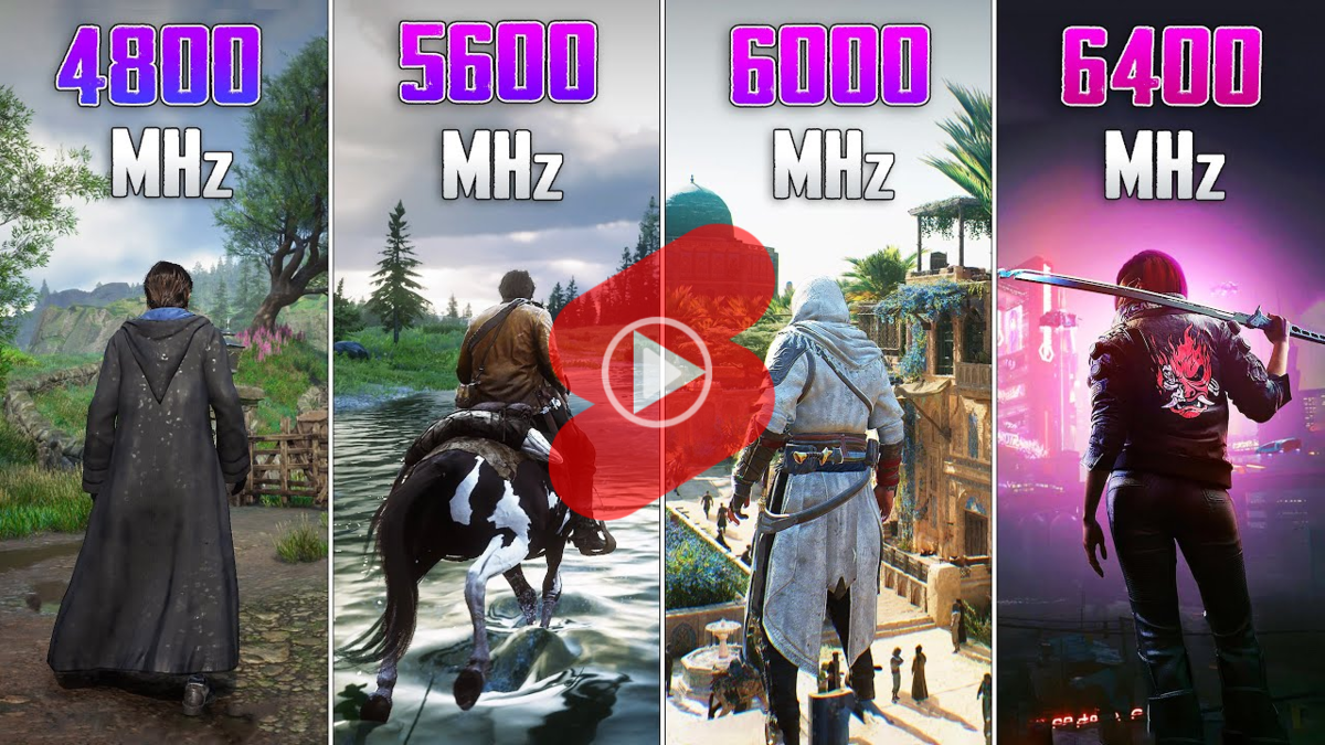 메모리 DDR5 4800 vs 5600 vs 6000 vs 6400 MHz 변화에 따른 게임 성능 변화 - FHD 해상도 : PC 주요 부품 성능 확인과 비교