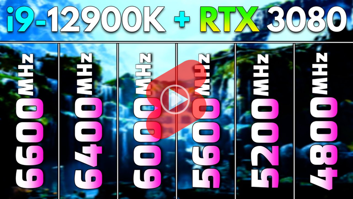 메모리 DDR5 4800 vs 5200 vs 5600 vs 6000 vs 6400 MHz 변화에 따른 게임 성능 변화 - FHD ...