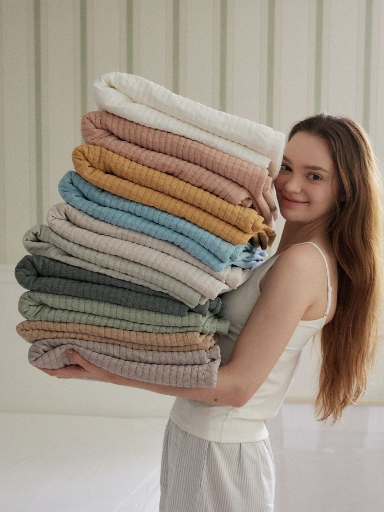 순면 60수 아사 피그먼트 사계절 이불 겸 패드 S/Q 11colors : 비비홈