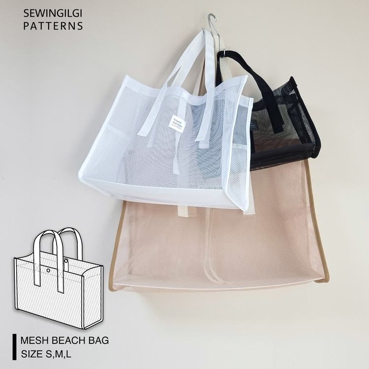 Mesh Beach Bag Pattern : SEWINGILGI PATTERNS