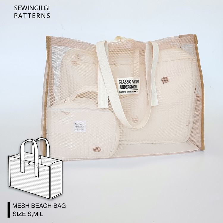 Mesh Beach Bag Pattern : SEWINGILGI PATTERNS