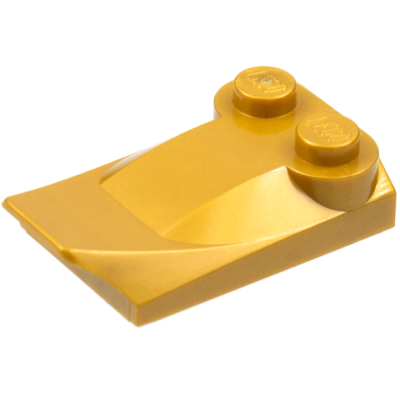 레고부품 Pearl Gold Slope, Curved 3 x 2 x 2/3 with Two Studs, Wing End ...