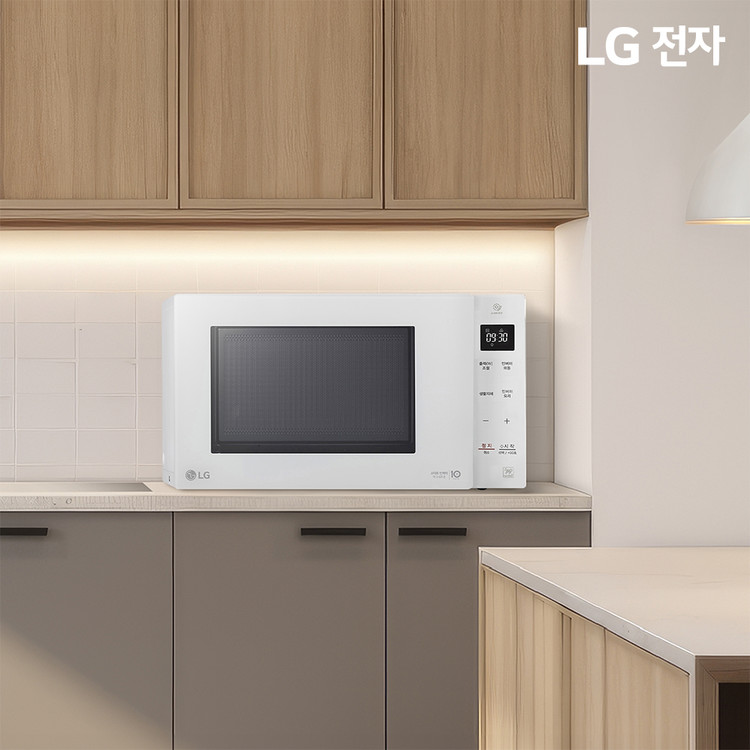 주방 필수 가전 LG전자 전자레인지 MW23WD 23L 판넬 터치 화이트 심플한 디자인 : 우리온스토어