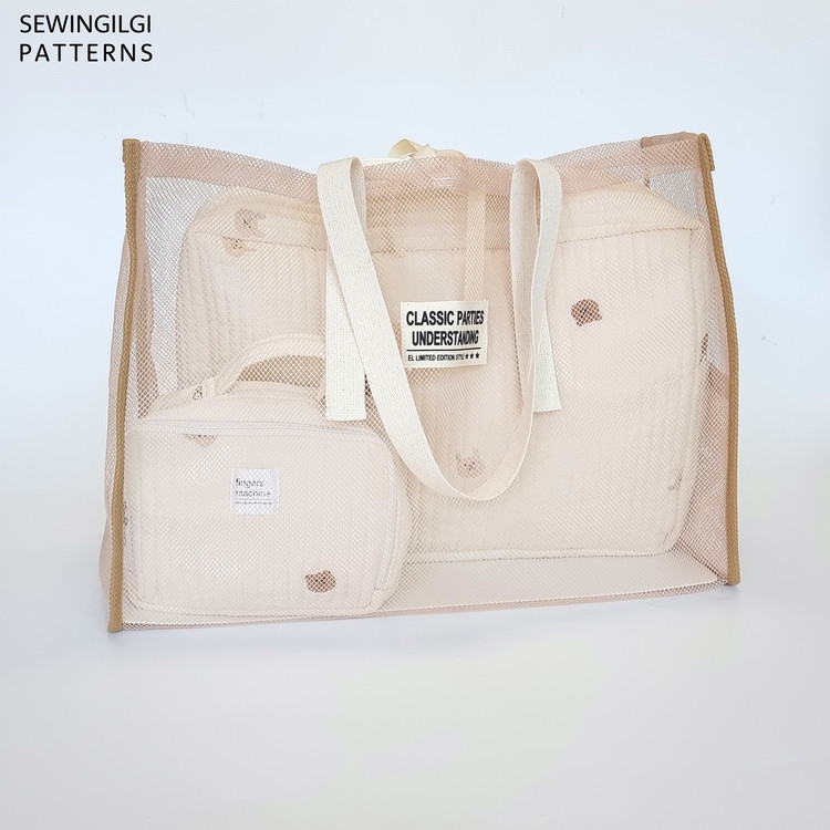 Mesh Beach Bag Pattern : SEWINGILGI PATTERNS