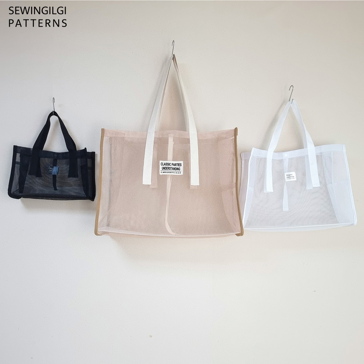 Mesh Beach Bag Pattern : SEWINGILGI PATTERNS