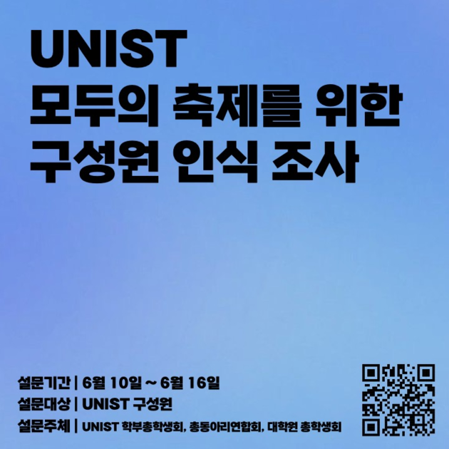 UNIST 모두의 축제를 위한 구성원 인식 기초 조사 / Survey on recognitions of UNIST members ...