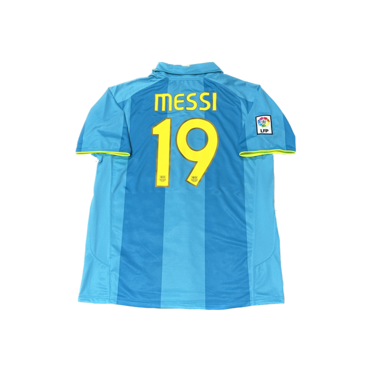 2007-2008 Barcelona Away #19 Messi Shirt - L : 433 SEOUL