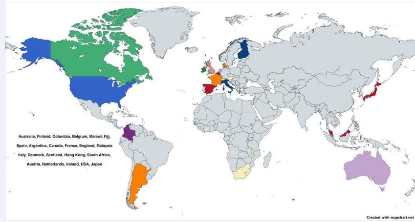 Countries representing WFD-WASLI IS Accredited and Pre-Accredited ...