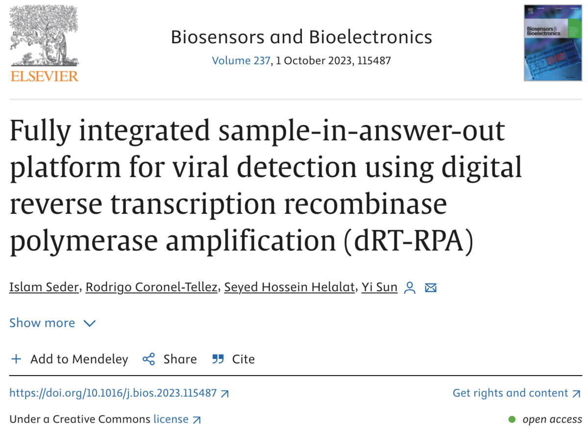 Fully integrated sample-in-answer-out platform for viral detection ...