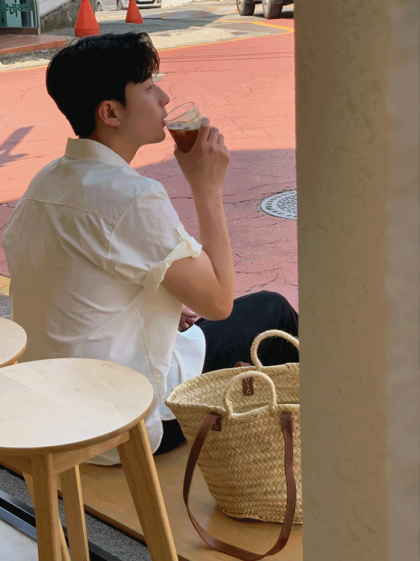 [M] 썸머 아서 루즈핏 롤업반팔 SH : 클마로: klmaroe