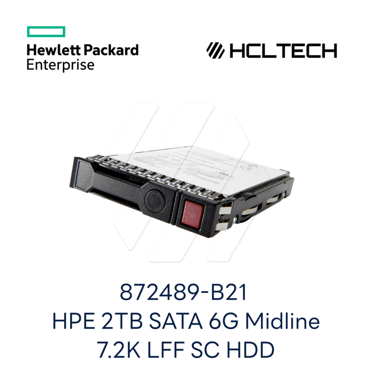 872489-B21 HPE 2TB SATA 6G Midline 7.2K LFF SC HDD : 에이치씨엘테크