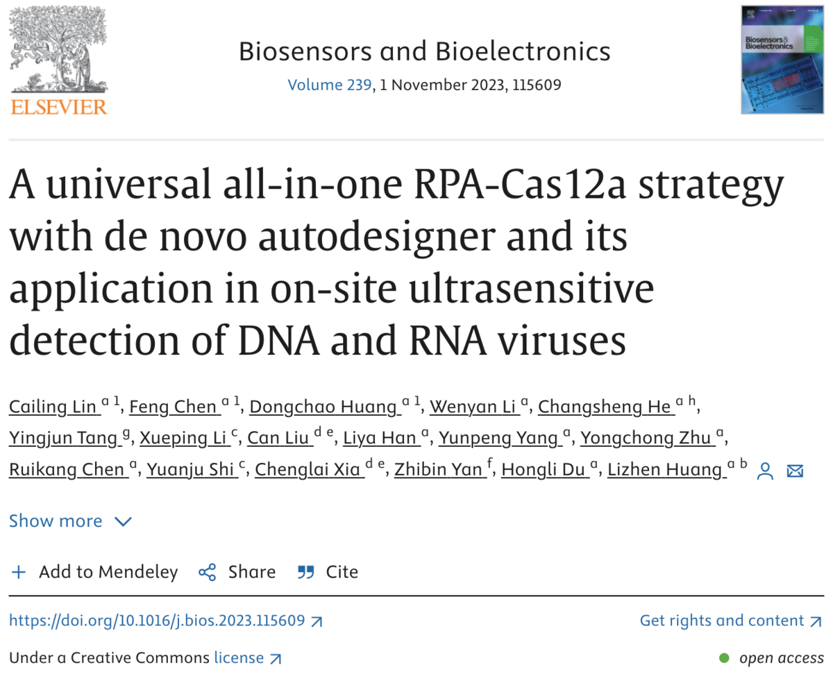 A universal all-in-one RPA-Cas12a strategy with de novo autodesigner ...